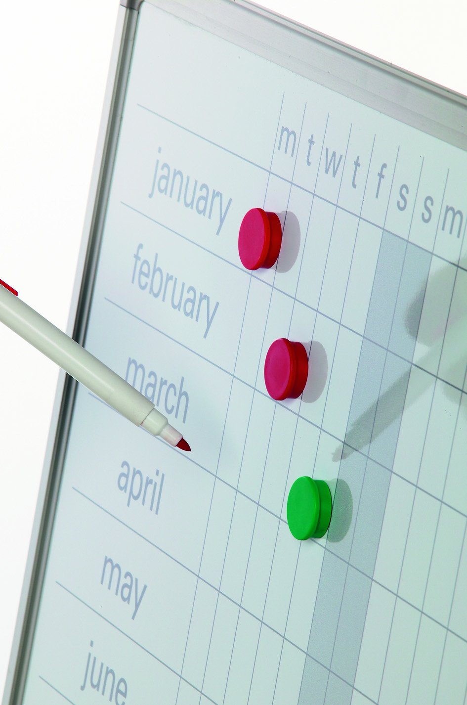 Planning Board - Annual Calendar with Days - 60x120 cm | Danish Sign Export