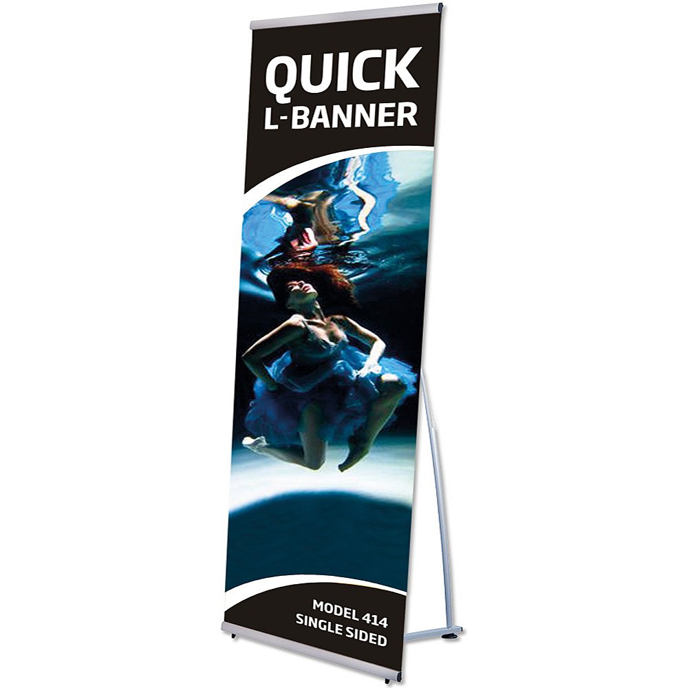 Quick L-Banner, single-sided, 100 x 200 cm, aluminum | Danish Sign Export