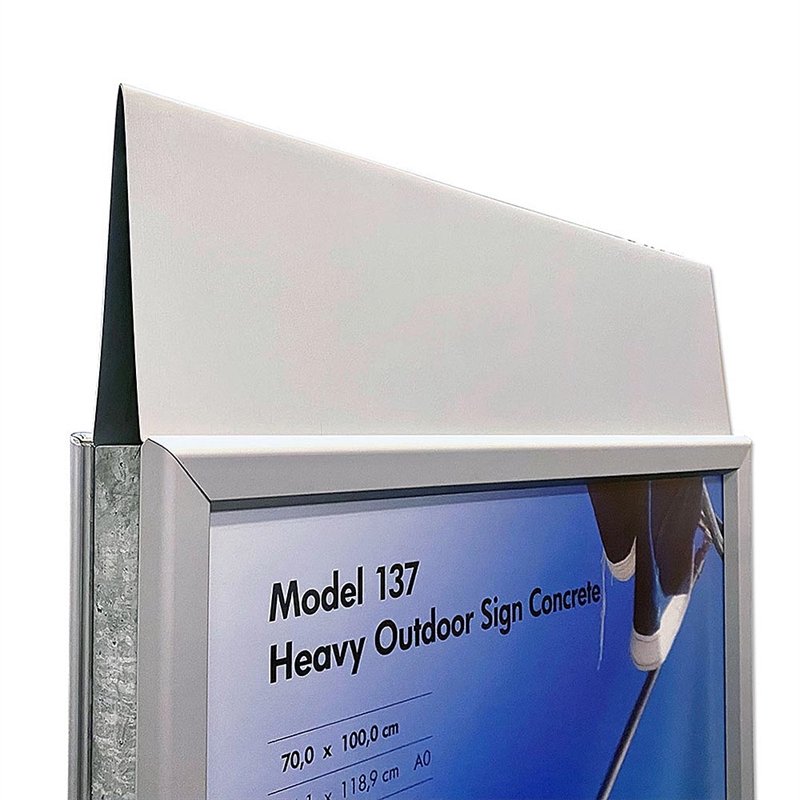 Heavy Outdoor Sign Concrete, aluminium/ grey | Danish Sign Export