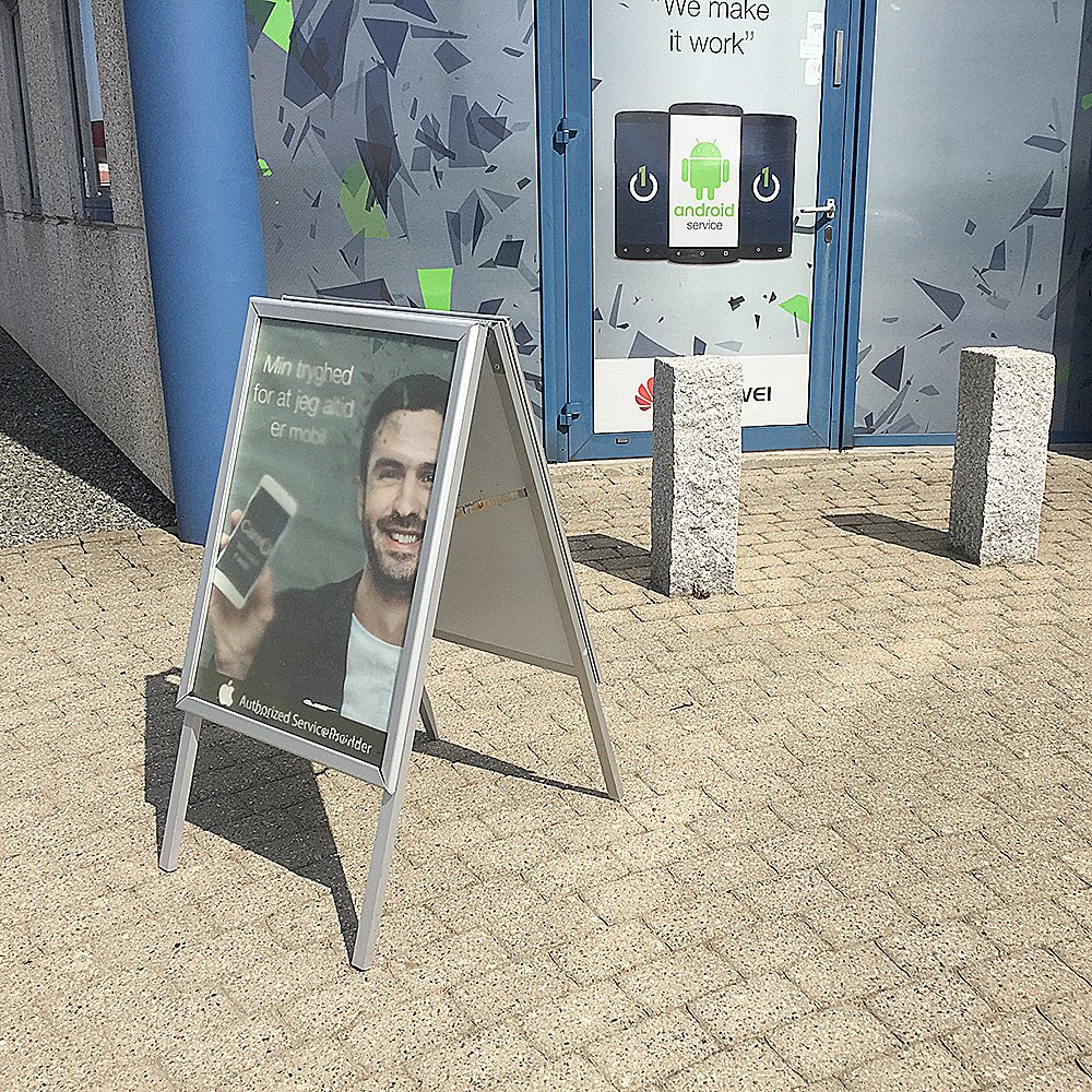 Alu-Line Standard Pavement Board, silver, A1 | Danish Sign Export