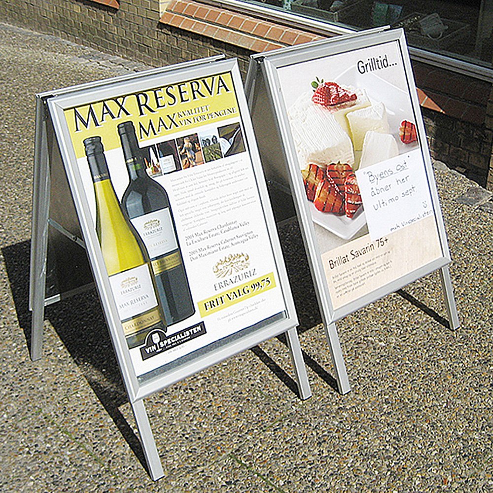 Alu-Line Standard Pavement Board, silver, A1 | Danish Sign Export