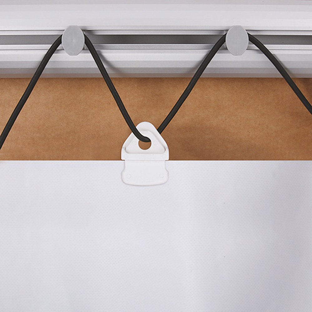 White plastic banner clamps, set with 40 pcs., for Omni Banner Frame ...
