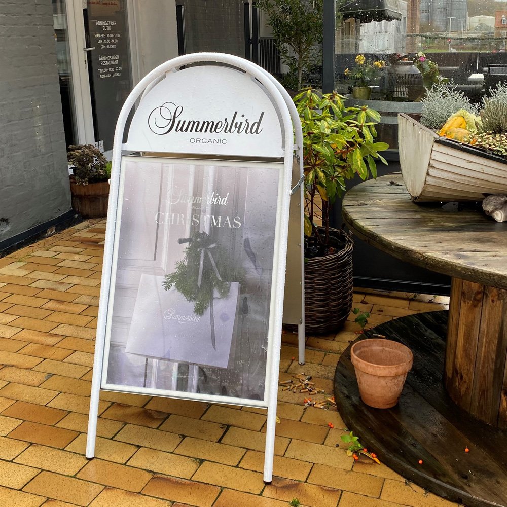 Gotik Budget Pavement Board, white, A1 | Danish Sign Export